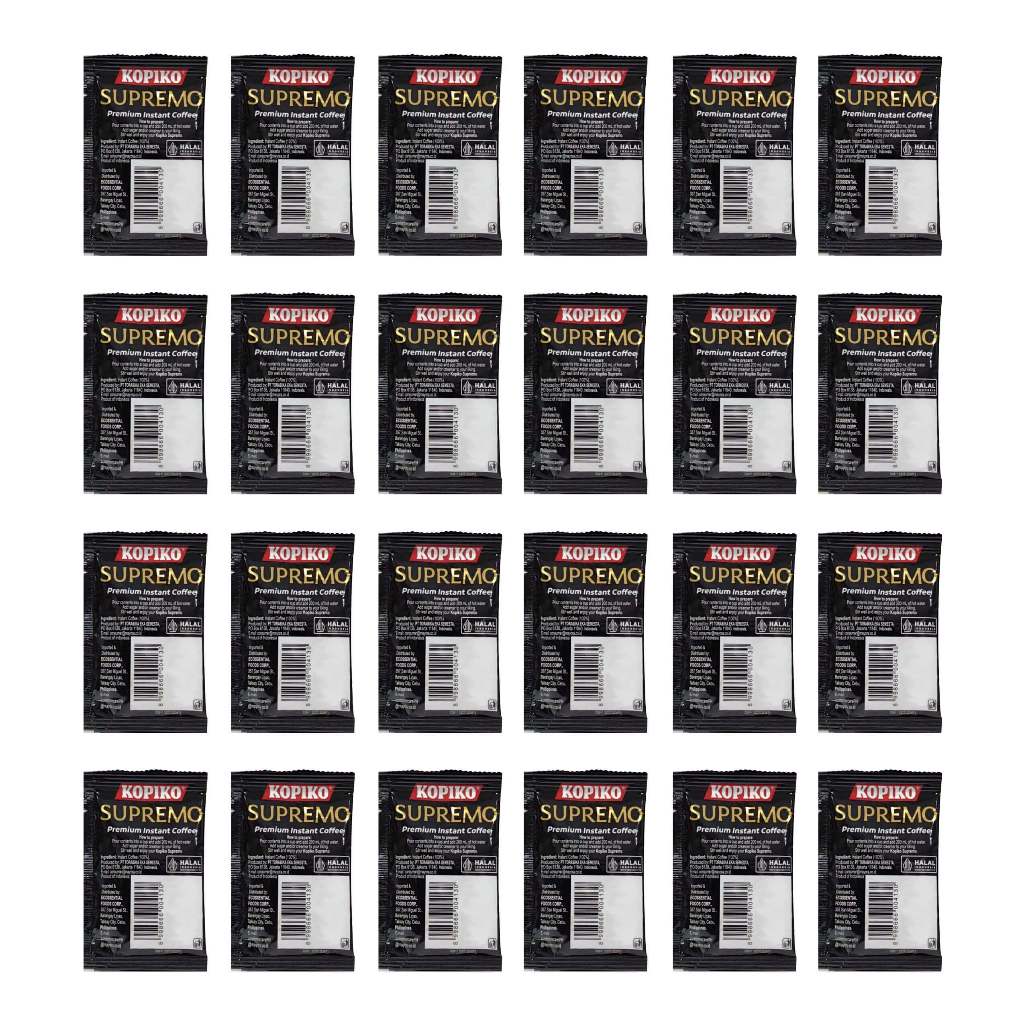 KOPIKO Supremo Premium Instant Coffee 2g x 12 sachets x 2 hangers ...