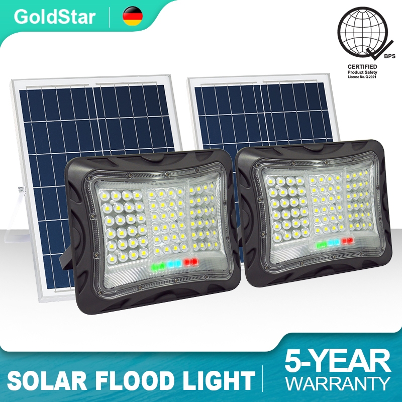 GoldStar Solar Flood Lights LED 1500W Outdoor Waterproof Street Light ...