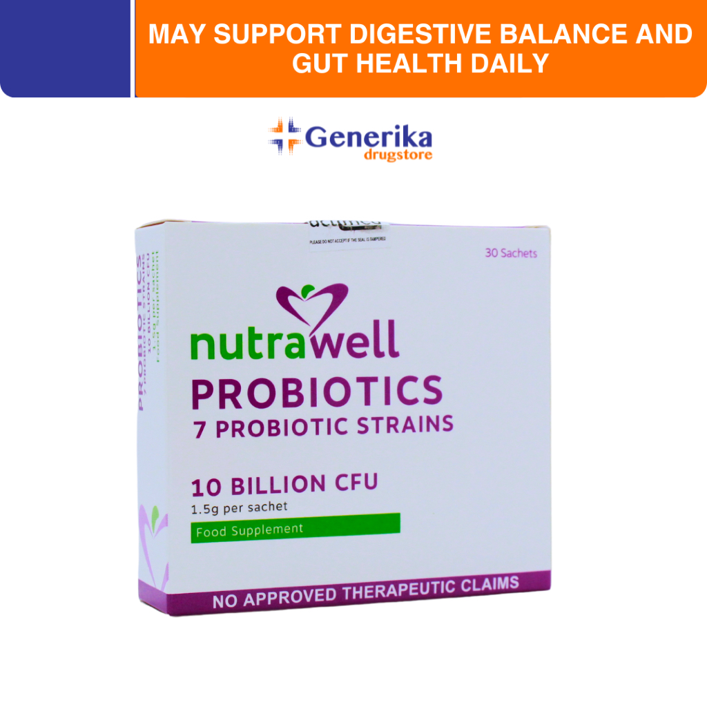 Nutrawell Probiotics Sachet 10 Billion CFU 1.5g for Adult- 10 Sachets ...