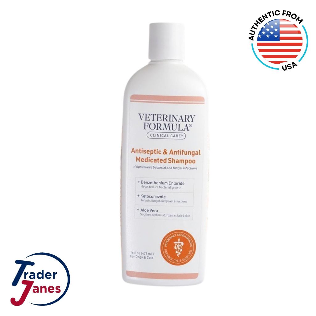 Veterinary Formula Antiseptic & Antifungal Medicated Shampoo (473ml ...