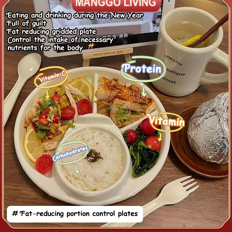 Split Plate Microwavable Safe Diet Plate Suitable Healthy Diet And ...