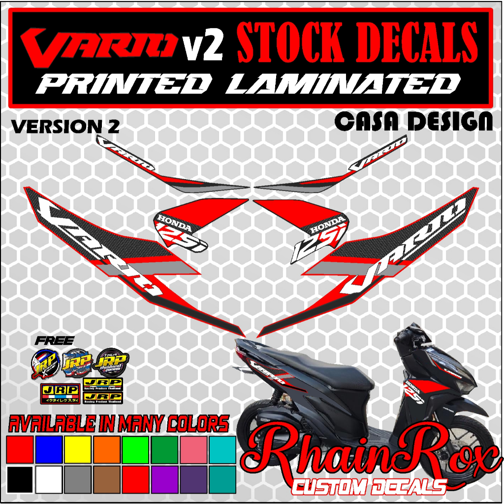 honda vario v2 custom decals printed laminated | Shopee Philippines