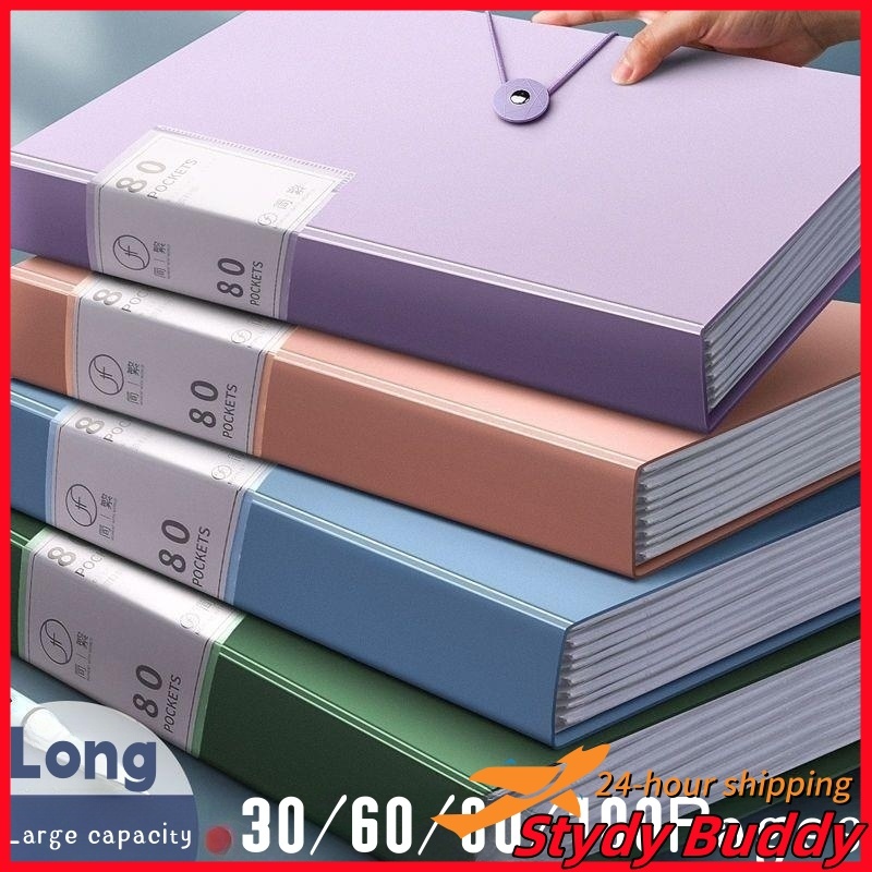 A4/Long Clear Book Folder File Organizer Clear Folder Presentation Book ...