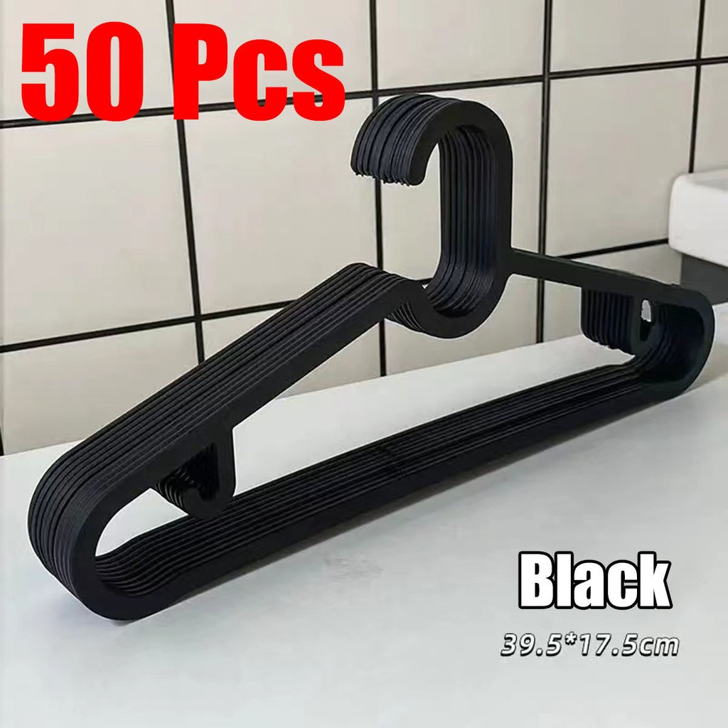 HOKEMP Anti-Slip Clothes Hanger Space-Saving Plastic Hanger Anti-Drop ...