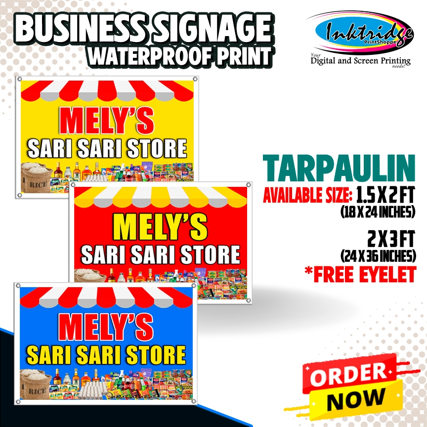 SARI SARI STORE Signage | Tarpaulin Signage (1.5 x 2 ft | 2 X 3 ft) l ...