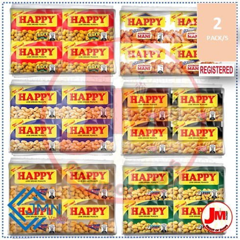 JM FG-0041 | 2 PACKS | Happy Peanuts | Sweet Chili | Plain | Adobong ...