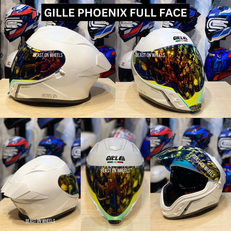 ORIGINAL GILLE A5009 Phoeninx Mono Color Revo Visor Full Face Dual ...