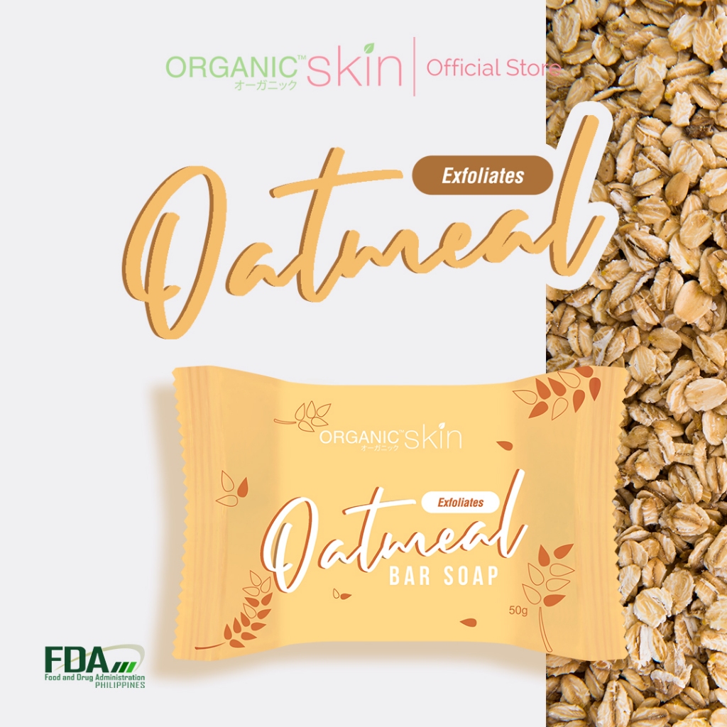 Organic Skin Japan Natural Oatmeal Exfoliates Bar Soap 50g Pack of 1 ...