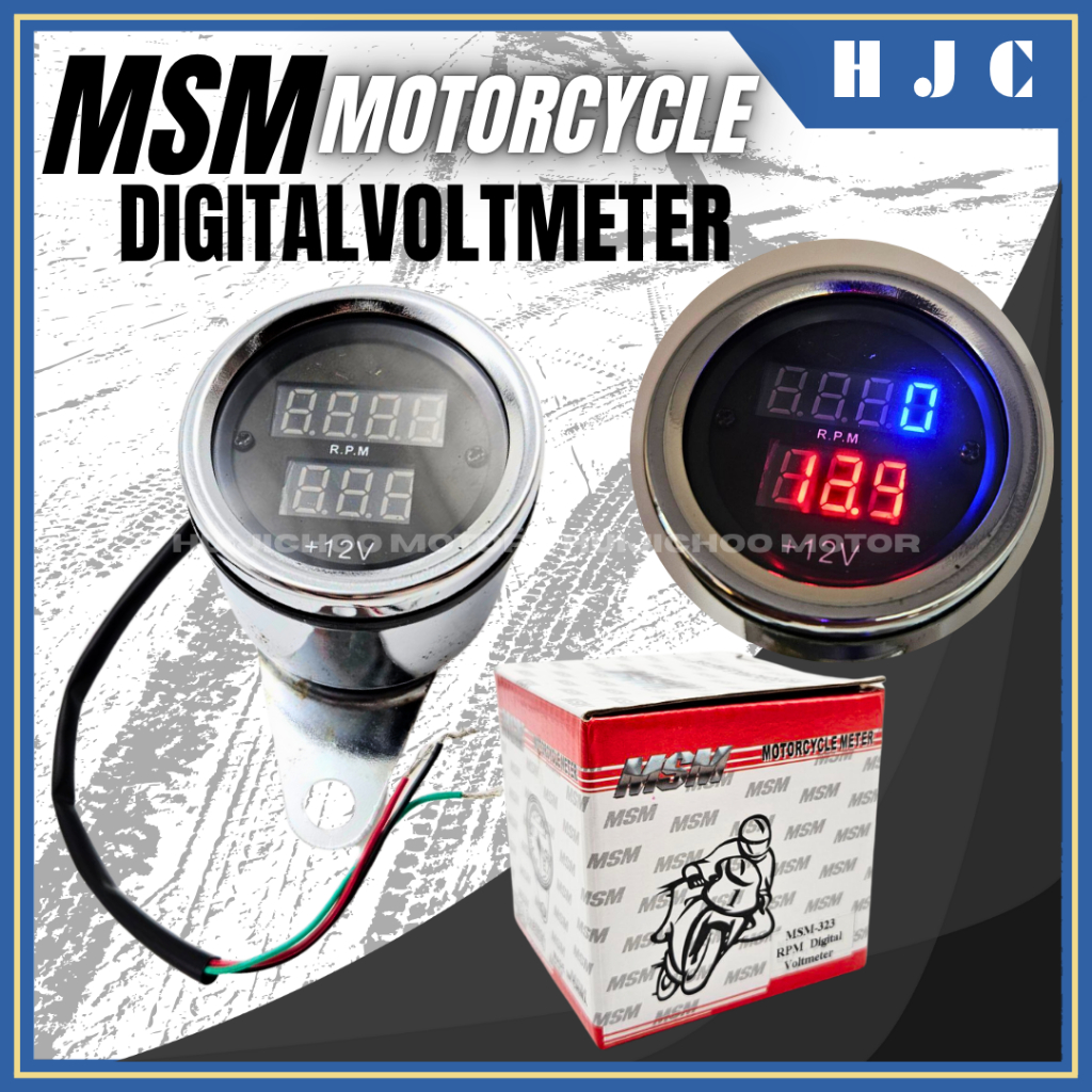 MSM motorcycle RPM gauge digital and voltmeter | Shopee Philippines