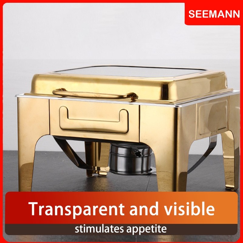 10QT Chafing Dish Buffet Set Rectangular Chafing Dishes for Buffet with ...