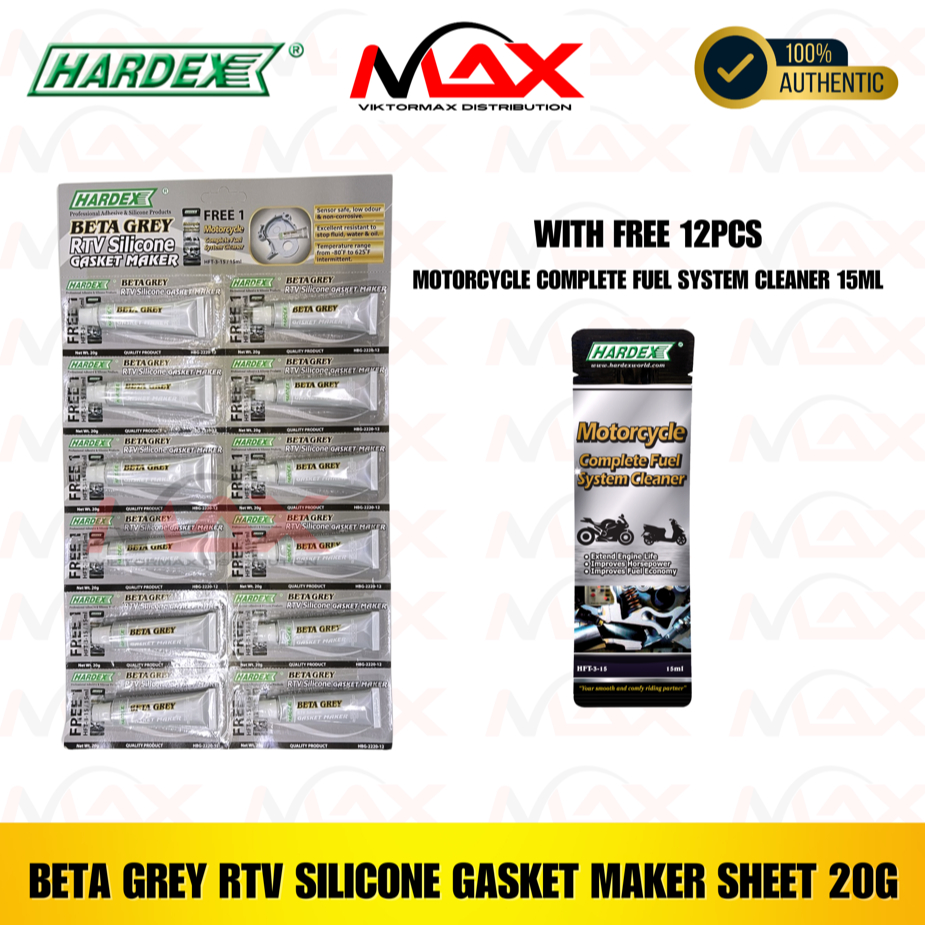 HARDEX BETA GREY RTV SILICONE GASKET MAKER 20G SHEET (12PCS) | Shopee ...