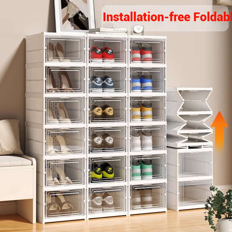 LF Foldable Shoe Box Shoe storage Shoe Rack Organizer Shoe cabinet Dust ...