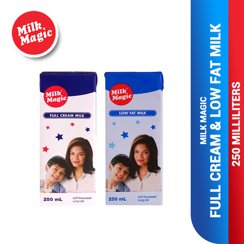 Milk Magic - Full Cream & Low Fat Milk 250ml - Expiry Date: May 2, 2025 ...