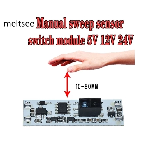 Hand scan switch module DC 5V-24V 12V short distance scanning sensor ...