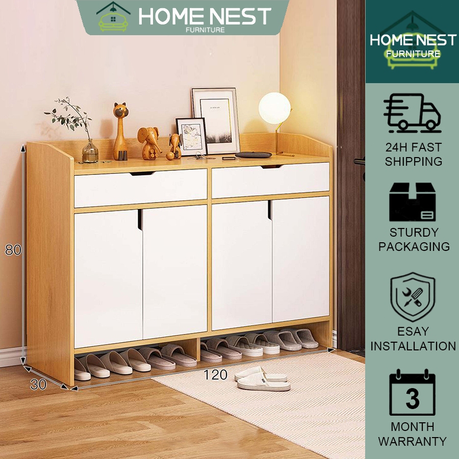 HOMENEST Shoe Cabinet Storage Large Storage Shoe Rack Shoe Cabinet ...