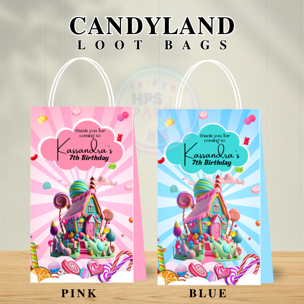 Candy Land Personalized Loot Bag for Birthday personalize candyland ...