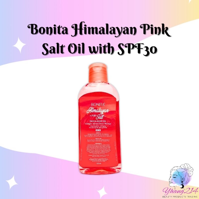 Bonita Himalayan Pink Salt Oil with SPF 30 100ml | Shopee Philippines