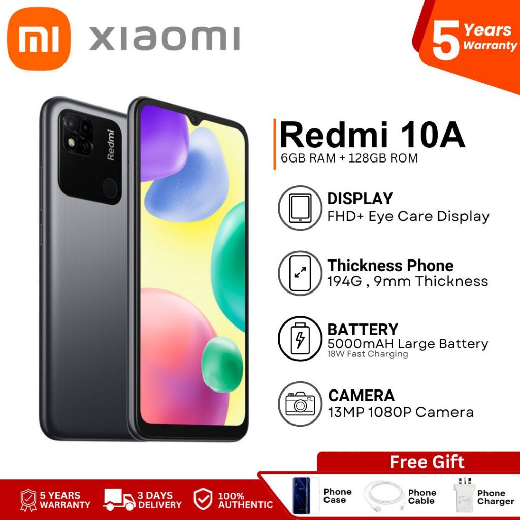REDMI 10A 6GB ROM + 12GB RAM Smartphone 5000mAh New Original Full HD ...