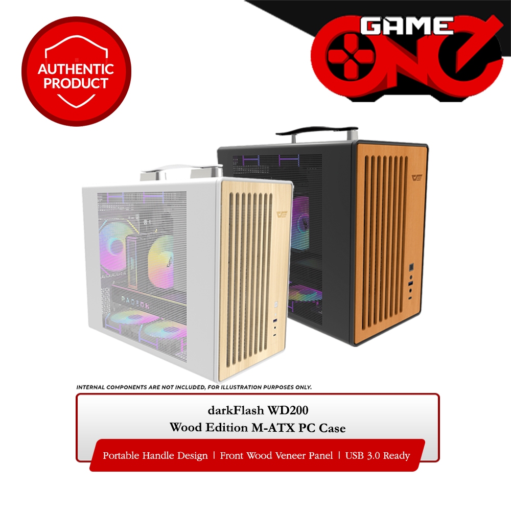 darkFlash WD200 Wood Edition Veneer Panel M-ATX PC Case | Shopee ...
