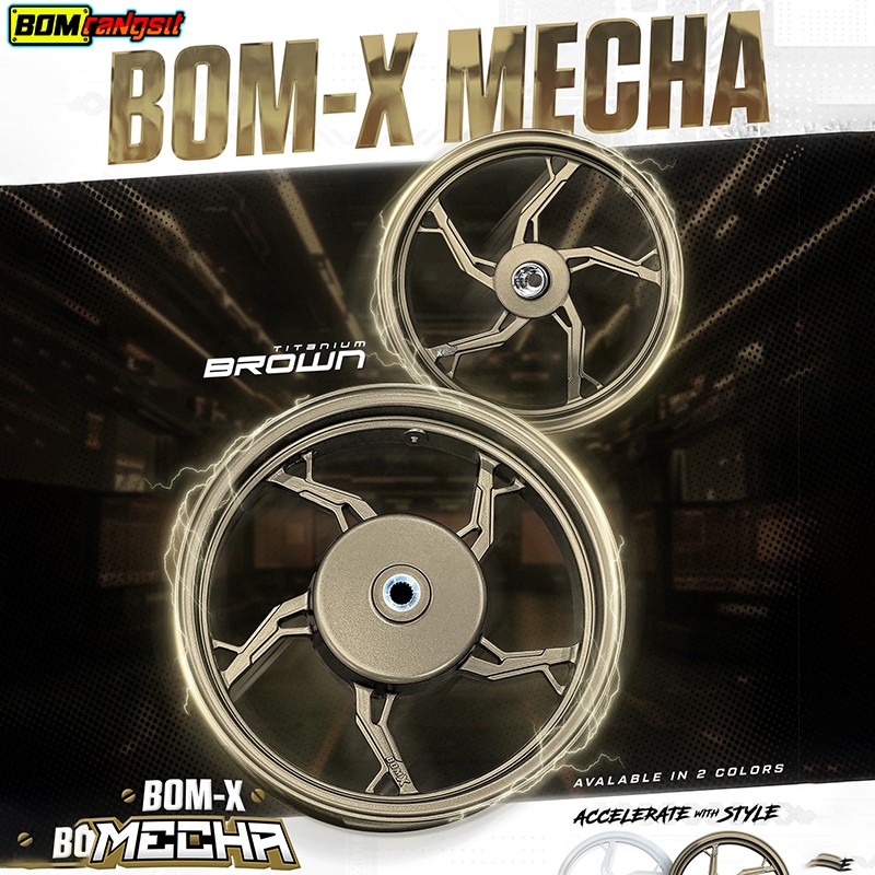 Bom Rangsit BomX MECHA CNC Hard Alloy Mags Click 125/150 MIO 110 SPORTY ...