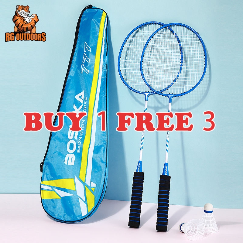 【Free 3PCS Shuttlecock】2Pcs Badminton Racket Set Original Badminton ...