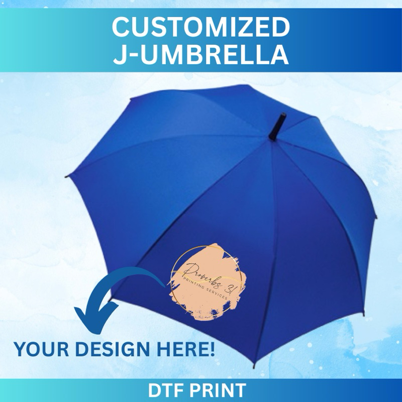 Customized J-Umbrella with DTF print | Shopee Philippines