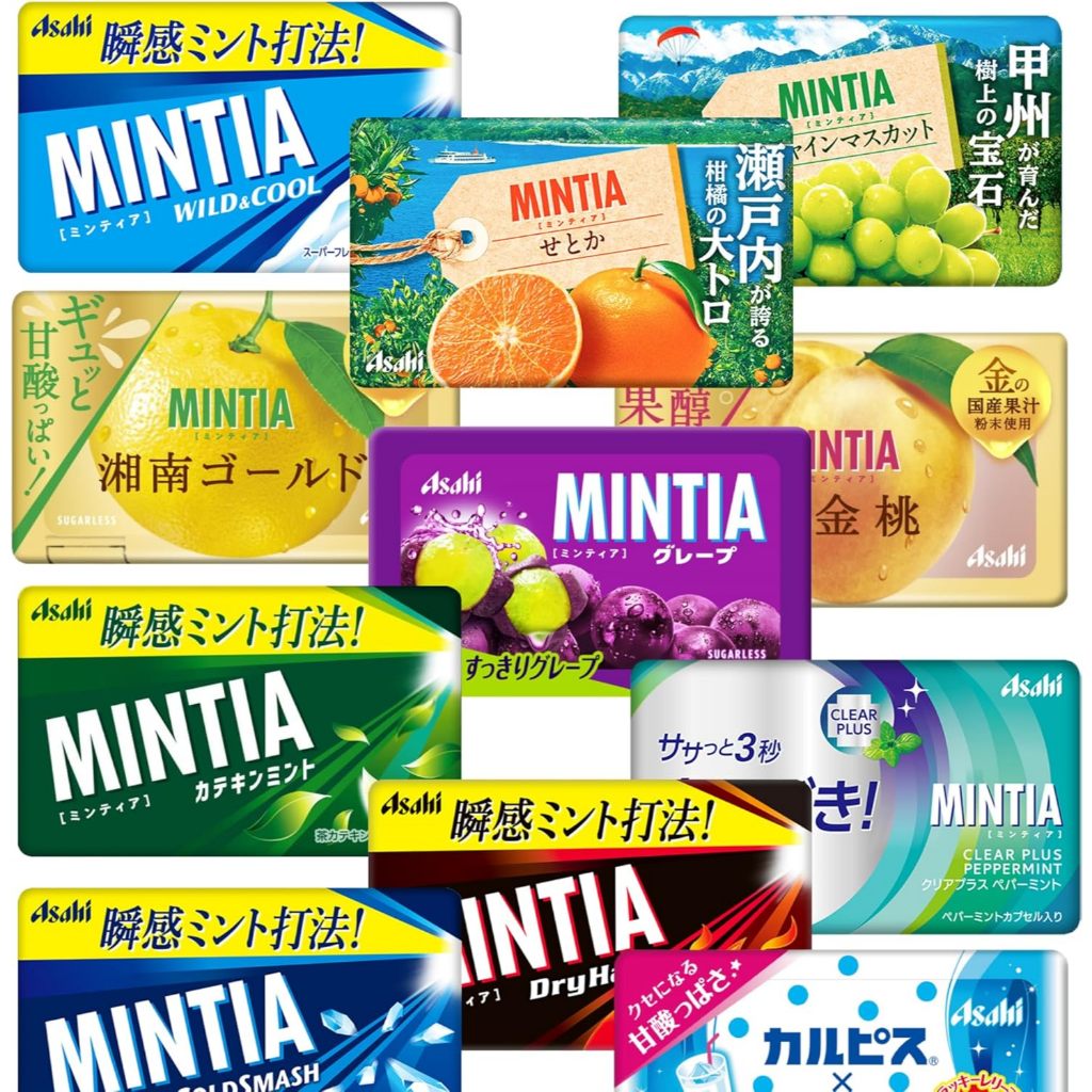 Asahi Group Foods Mintia 50 grains (7g) Wild & Cool/Cold Smash/Dry Hard/Catechin Mint/Aqua Spark ...