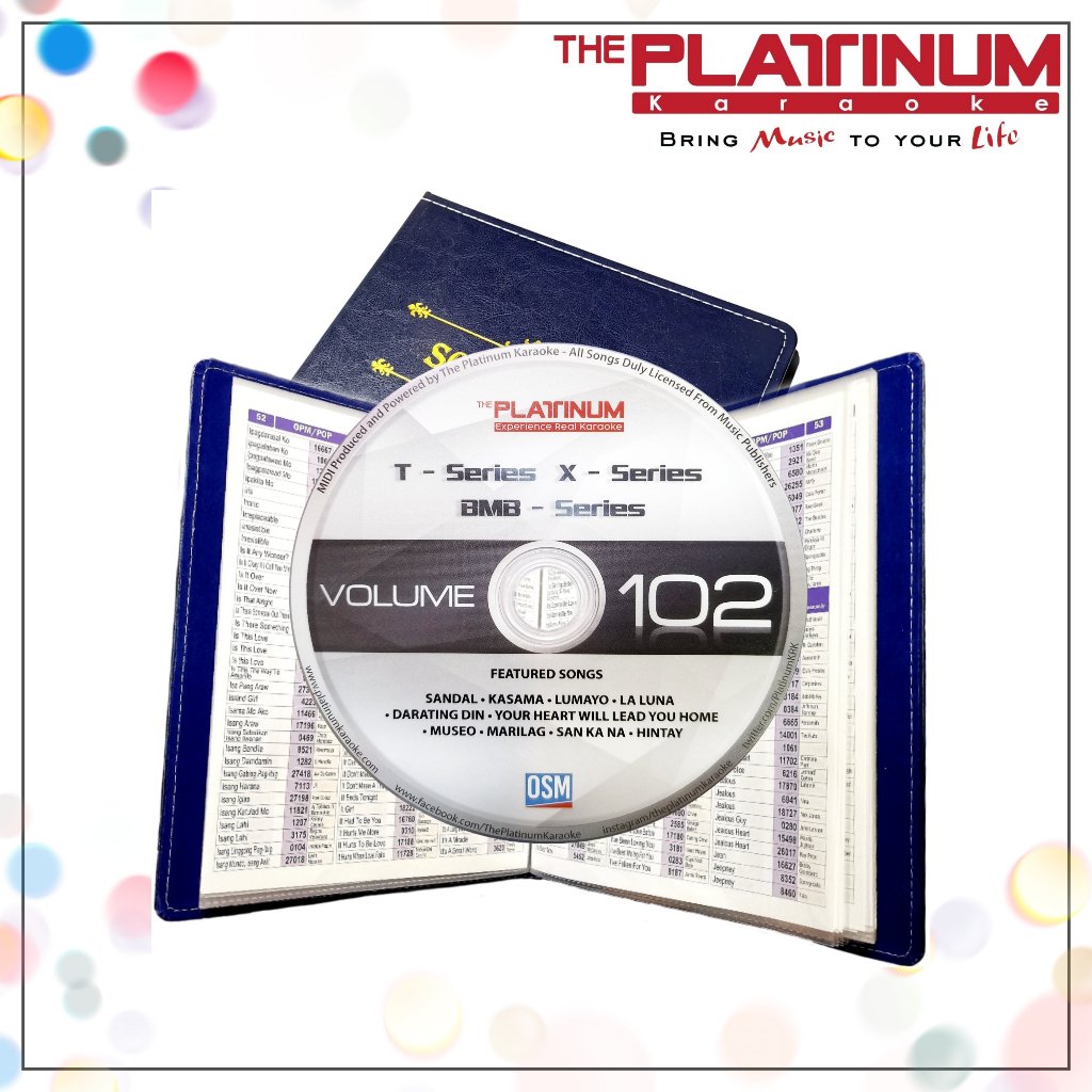 VOLUME-102 CD with SONG BOOK FOR PLATINUM KAPITAN 2, T40+, BMB/X/T-SERIES | Shopee Philippines