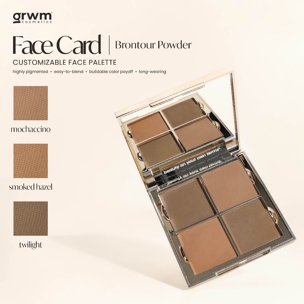 GRWM Cosmetics Face Card Brontour Powder [CASE NOT INCLUDED] | Shopee ...