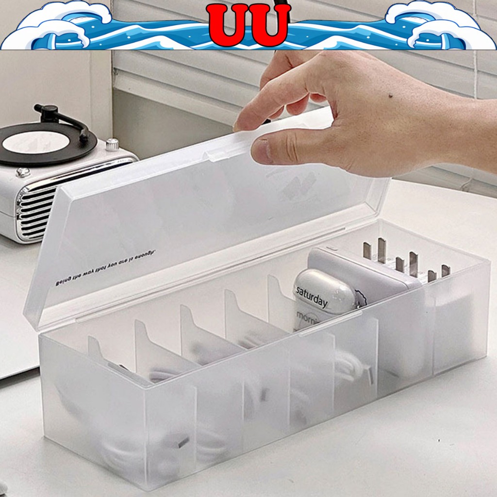 Transparent Cable Management Organizer Box Hub Organizer Box Desktop ...
