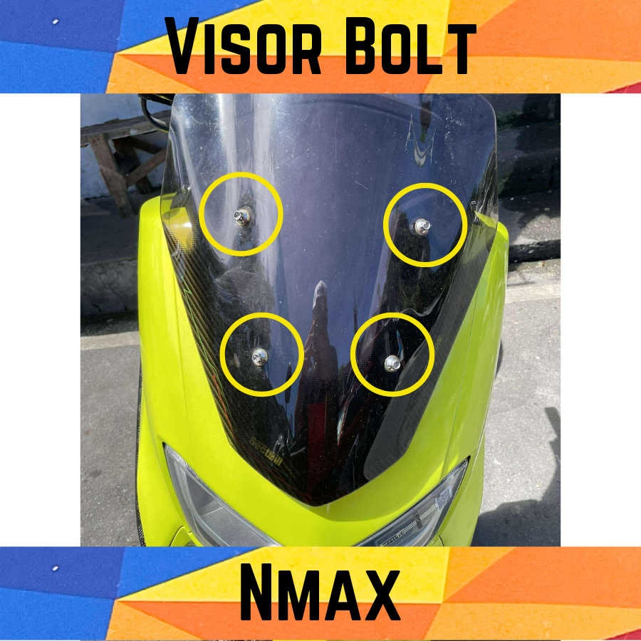 (4pcs) HENG WINDSHIELD VISOR BOLTS for AEROX V1/V2 NMAX V1/V2 ADV 150/ ...