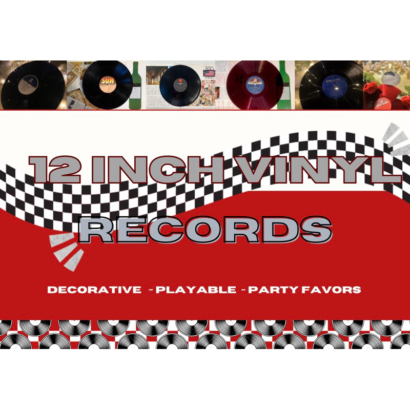 Vintage 12-Inch Vinyl Records with Album Covers – Classic Music Wall ...