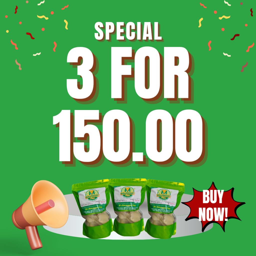 3 packs of 60 grams - Malunggay Chips - Guilt-free Snack - Crispy ...