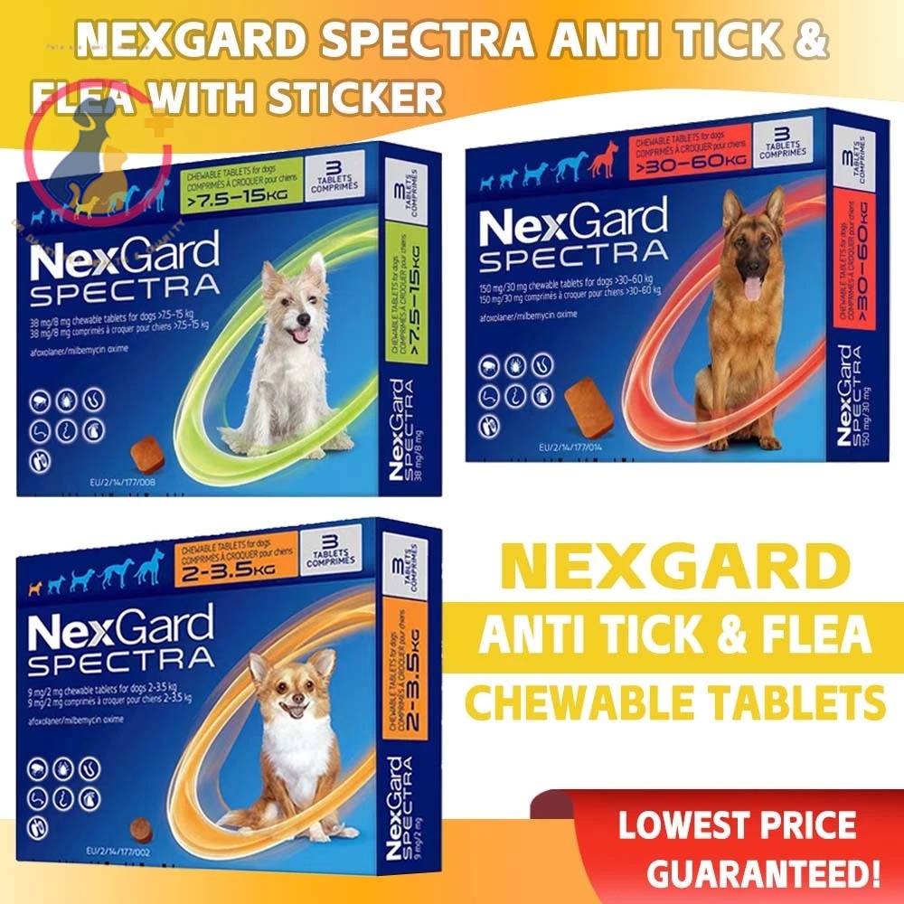 Nexgard Spectra Anti Tick & Flea for dogs w/ Sticker by BI Chewable ...