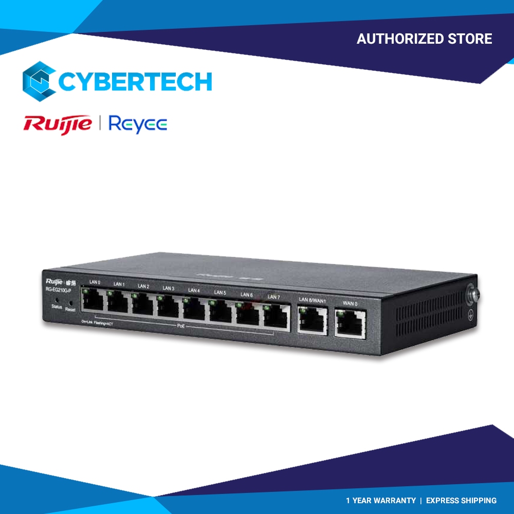 Ruijie Reyee Rg-Eg210G-P Cloud Managed Router 2 Wan 200 Concurrent ...
