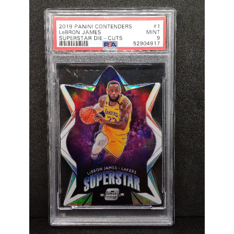 Optic Contenders 2019 Superstar Die-Cuts Lebron James Silver PSA 9! nba ...