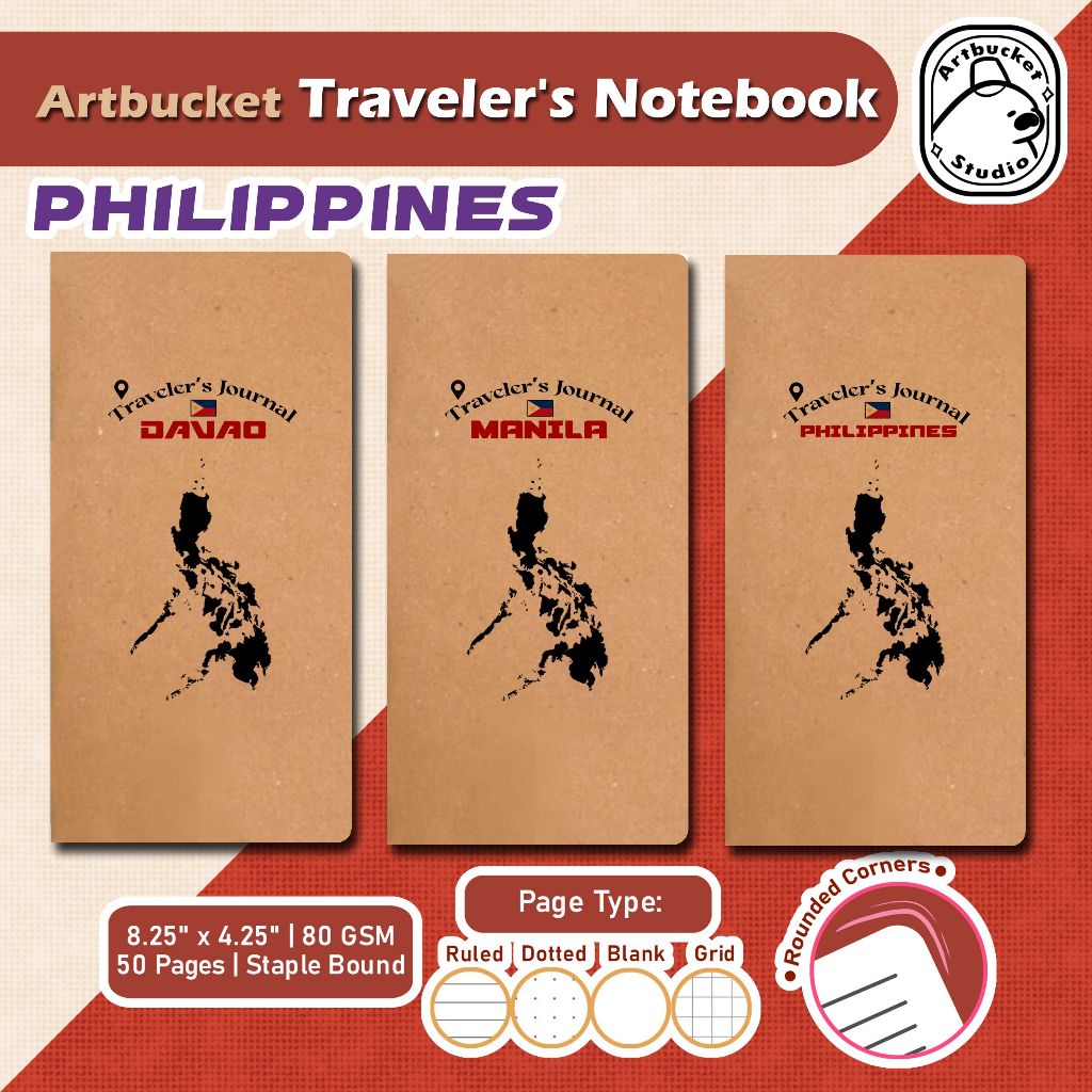 PHILIPPINES Edition - Traveler's Notebook Refill |Manila, Cebu, Siargao ...