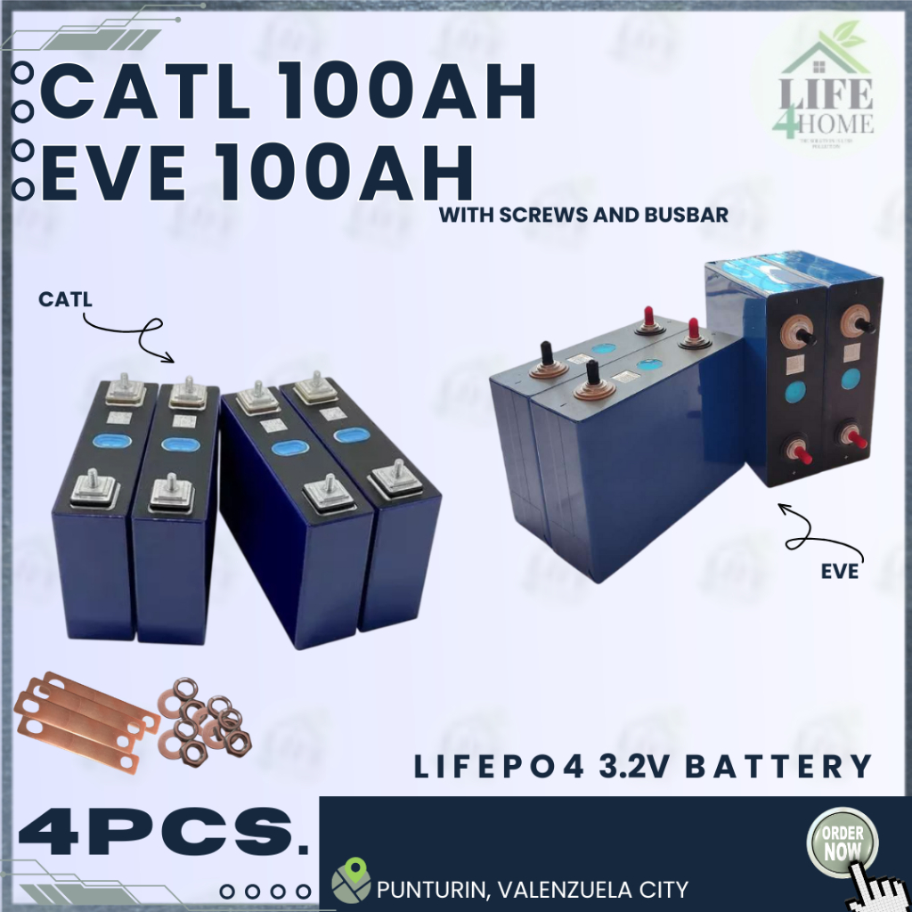 3.2V CATL 100ah / EVE 100AH Lifepo4 Battery Prismatic Rechargeable ...
