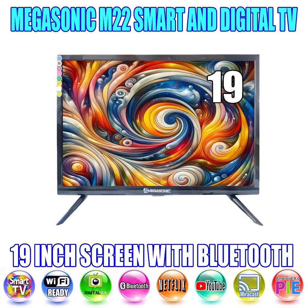MEGASONIC SMART TV DIGITAL ISDB-T WITH BLUETOOTH LED TV M22 SMART WITH ...