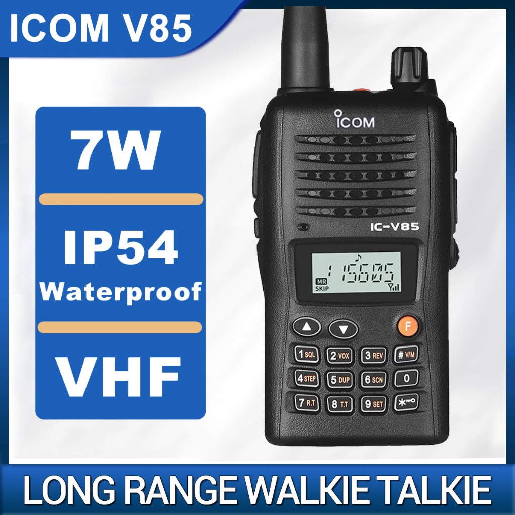 ICOM V85 7 Watts Portable Walkie Talkie Radio VHF Dustproof/shockproof ...