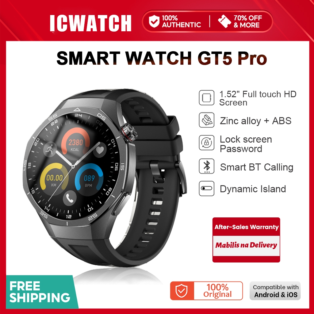 Icwatch GT5 Pro Sports Smart Watch 1.52inch HD Bluetooth Call NFC ...