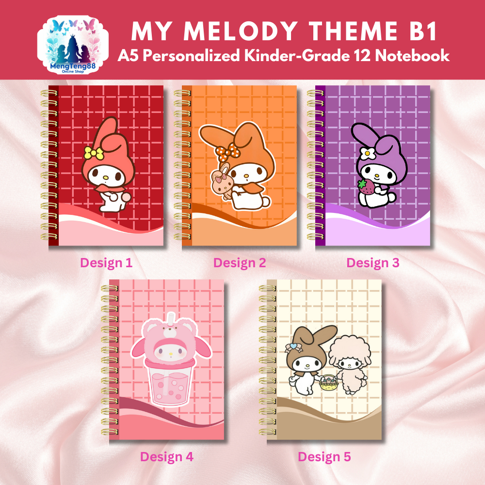My Melody Theme B1 Personalized Notebook Kinder-Grade 12 A5 (14cm x ...