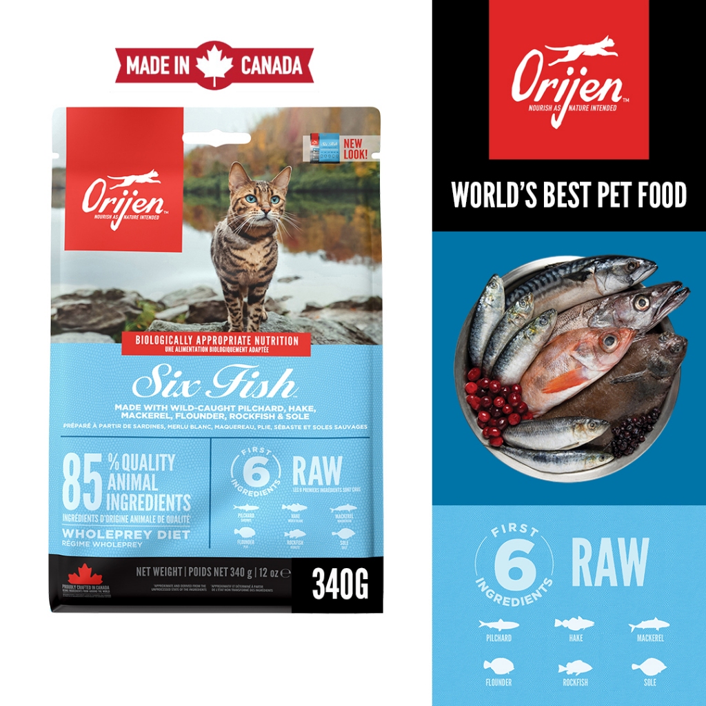 Orijen Six Fish Cat Dry Food 340g | Shopee Philippines