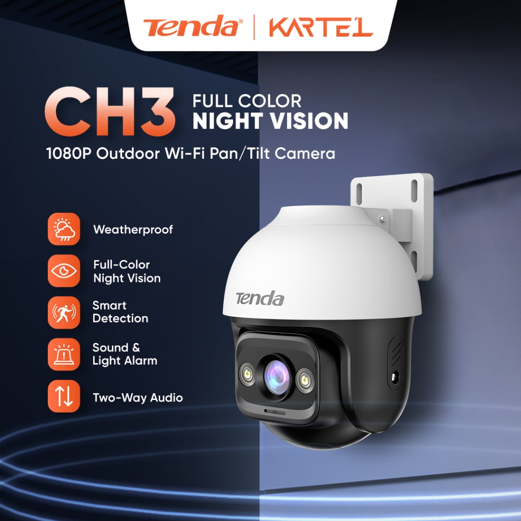 Tenda CH3-WCA 1080P Outdoor Wi-Fi Pan/Tilt Camera | Shopee Philippines
