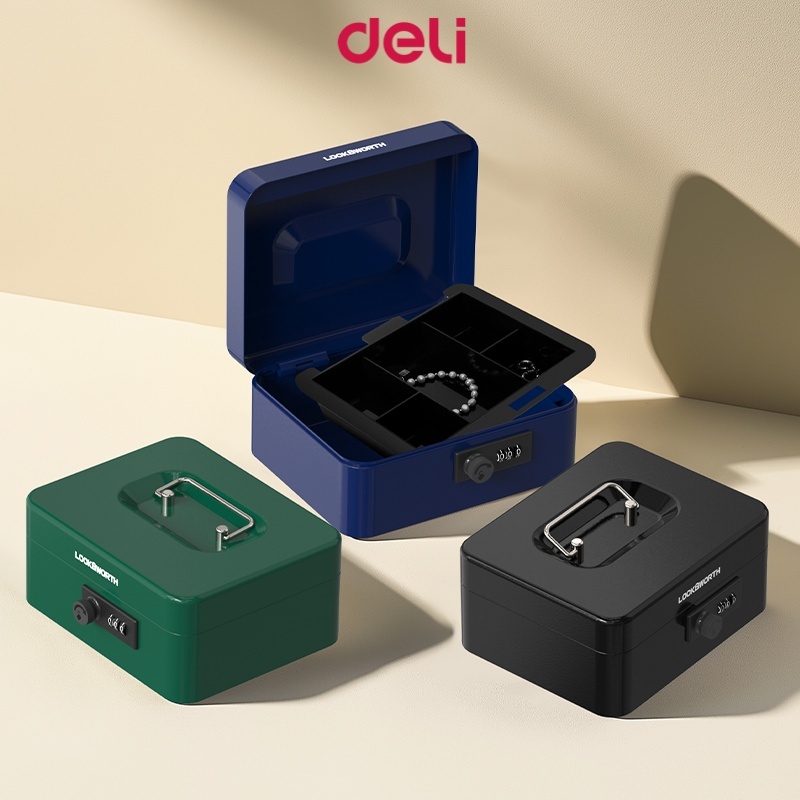 DELI X LOCKSWORTH Jewelry Box Portable Safe Deposit Box Digital Money ...