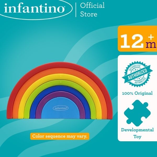 INFANTINO MAGIC RAINBOW STACKER | Sensory Developmental Toy | Age grade: 12 months+ | Shopee ...