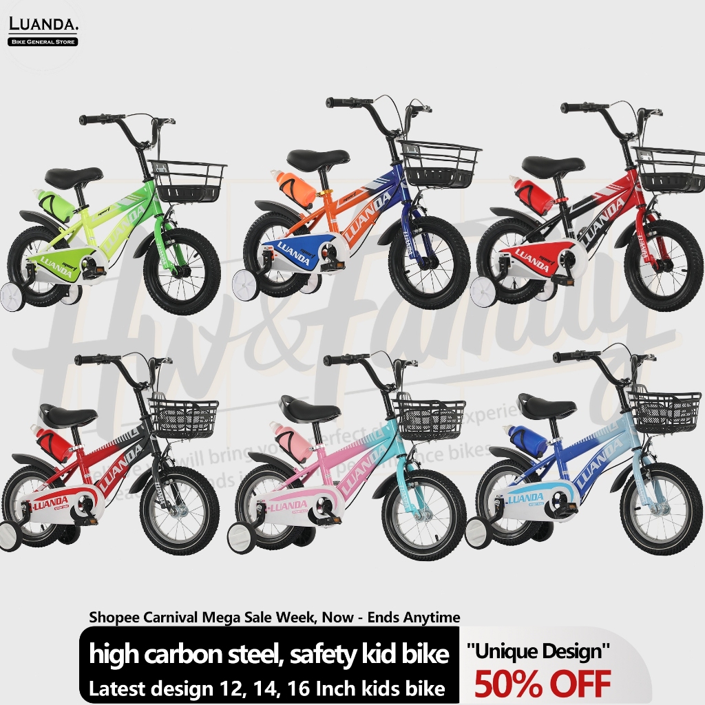 Luanda New Bike For Kids 12-16 Inch Children Bike with Training Wheels ...
