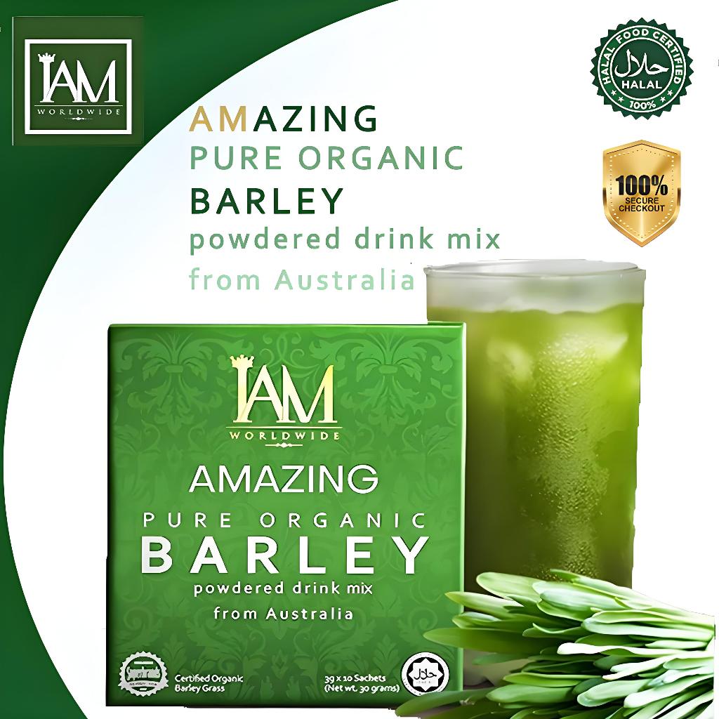 NEW PACKAGING IAM WORLDWIDE Amazing Pure Organic BARLEY Powder ...