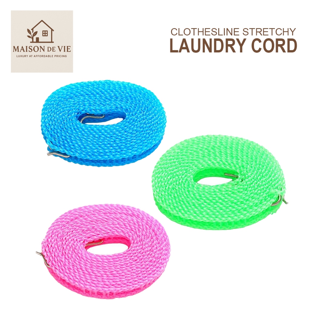 1Pc Retractable Nylon String Rope, Clothes Drying Cord (Random Color ...