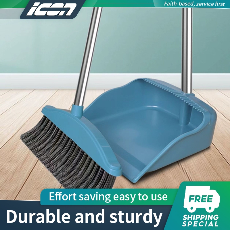 ICON Broom and Dust Pan Set Household Mop Cleaning Outdoor Indoor Walis ...